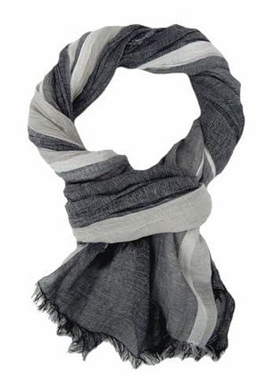 Ella Jonte &Eacute;charpe l&eacute;g&egrave;re et large pour homme, en 3 couleurs : bleu, rouge, gris, coton, viscose, gris, taille unique