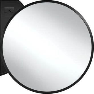 TecTake Miroir Mural Rond avec Cadre Noir en Aluminium Ø 50 cm Miroir Design Moderne Miroir Industriel pour Décoration Chambre Salon Entrée Salle de Bain Dres