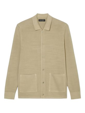Marc O'Polo cardigan côtelé à boutonnière - Marron