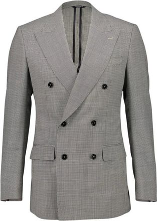 Dolce & Gabbana Homme, Costumes, Gris, Taille: M Veste crois&eacute;e en laine pied-de-poule