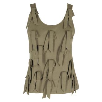 Isabelle Blanche Top mit Quasten - - Tops - Damen - Gr&uuml;n - XS