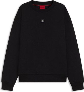 HUGO BOSS Sweatshirt Dettil Metal Logo Relaxed Fit, Premium Serie, Soft Finish Innen