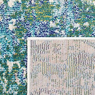 Safavieh Zeitgen&ouml;ssische Teppich f&uuml;r Wohnzimmer, Esszimmer, Schlafzimmer - Madison Collection, Kurzer Flor, Gr&uuml;n und T&uuml;rkis, 66 X 122 cm