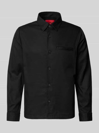HUGO BOSS Regular Fit Hemdjacke aus Lyocell-Baumwoll-Mix Modell ENOCK
