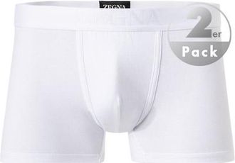Ermenegildo Zegna Herren Trunks weiß Baumwolle unifarben