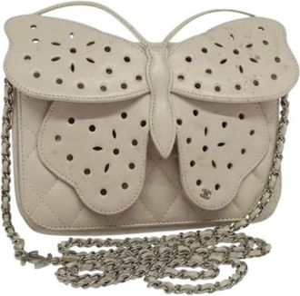 Chanel Pre-owned Cuir sacs-chanel - Femme - Pre-owned - Beige - Taille: ONE Size