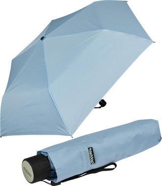 Doppler Regenschirm Mini-Taschenschirm Havanna Stick - ice blue