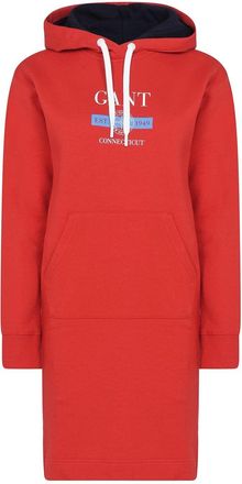 GANT Damen D1. Nautical Hoodie Dress Kleid, Lava RED, M
