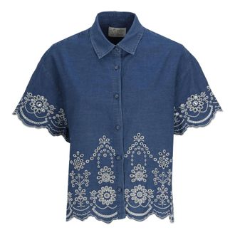 Saint Barth Damen, Blusen & Hemden, Blau, LGr&ouml;&szlig;e