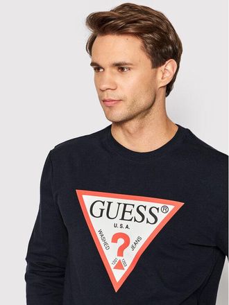 Guess Sweatshirt M2YQ37 K6ZS1 Dunkelblau Slim Fit