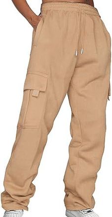 Generic Pantalon Cargo pour Femme Pantalon Jogging Femme Pantalon Large à Taille Haute Automne Hiver Vêtements de Sport Extérieur Trekking Pantalons de Sport 