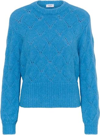 Saint Tropez Rundhals-Strickware - - Knitwear - Damen - Blau - L