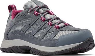 Columbia CRESTWOOD Chaussures Basses De Randonnée Et Trekking Femme, Bleu (Zinc x Dark Fuchsia), 38.5 EU