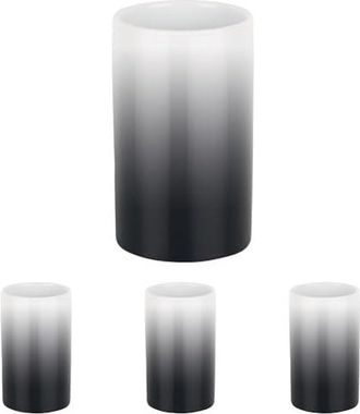 Spirella Tube Zahnputzbecher Grau/Wei&szlig;, Black (Packung mit 4)