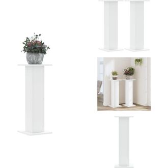 vidaXL Vidaxl - Pflanzenst&auml;nder 2 Stk. Wei&szlig; 30x30x80 cm Holzwerkstoff - Pflanzenst&auml;nder - Blumenst&auml;nder - Blumentopfst&auml;nder - Topfst&auml;nder