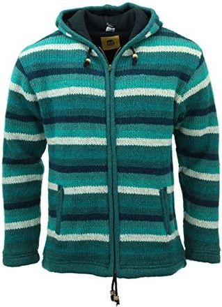 Loud Elephant Veste en laine &agrave; capuche tricot&eacute;e &agrave; la main pour femme, S