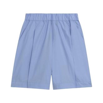 A Paper Kid Homme, Shorts, Bleu, Taille: M Pleated Poplin Shorts