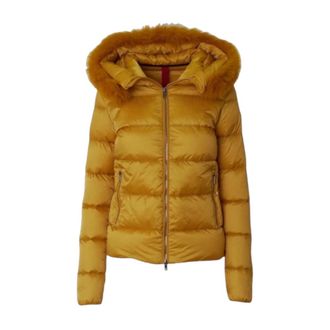Museum Gef&uuml;tterte Jacke mit Kapuze - - Jackets - Damen - Gelb - S