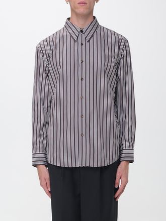 Saint Laurent Gestreiftes Baumwollhemd mit spitzem Kragen
