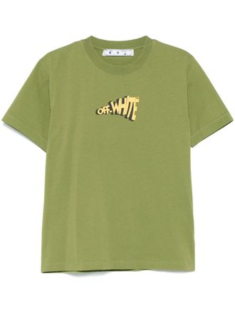 Off-white t-shirt &agrave; imprim&eacute; Arrows - Vert
