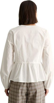 Marc O'Polo Denim Langarmbluse Schleifendetails relaxed fit aus reiner Bio-Baumwolle