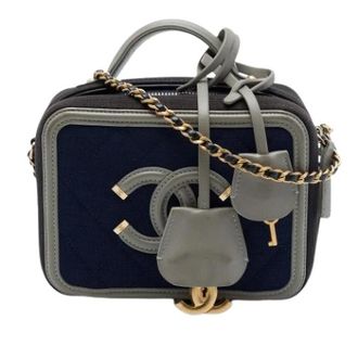 Chanel Pre-owned Filigree Vanity Case - - Pre-owned - Damen - Blau - ONE SIZE
