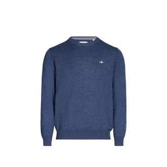 GANT Rundhalspullover aus Baumwolle - Blau