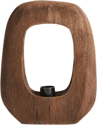 Light & Living Light&living - lampe de table - Kelafo - marron - bois - E27