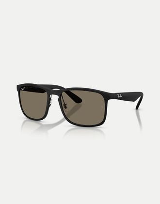 Ray-Ban Rb4264 - Lunettes de soleil &agrave; verres carr&eacute;s polaris&eacute;s gris - Noir mat