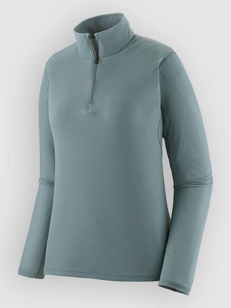 Patagonia Cap LW Zip Neck Haut technique bleu