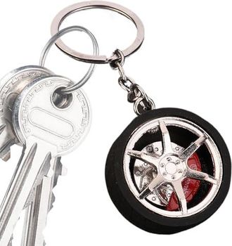 Generic Cate Cl&eacute; De Mod&egrave;le De Pi&egrave;ces De Voiture - Accessoire De Tieyring En M&eacute;tal &Eacute;l&eacute;gant, Conception De Pneus Creative De Roues | Tortale Automatique R&eacute;sista