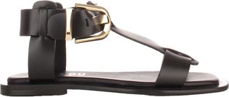 Bibi Lou Femme, Chaussures, Noir, Taille: 39 EU Sandales en cuir &agrave; boucle