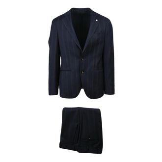 Luigi Bianchi Mantova Giacca Stondata Anzug - - Suits - Herren - Blau - M