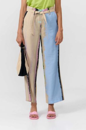 Suite13lab Damen vegan Hose Eo Print Ones Multicolour