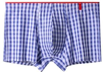 Generic Boxers pour homme, en vichy - Doux et id&eacute;al - En coton - Respirant et confortable - Sous-v&ecirc;tements d&eacute;contract&eacute;s - &Eacute;vacuation de lhumidit&eacute; - Pour homme