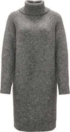 OPUS Damen Minikleid | Strickleid WAKONA Regular mit Wolle Easy Grey, 34