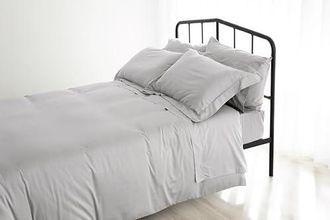 Catherine Lansfield Fantasy Sateen Ice Grey Bettwäsche-Set für Bett 150-240 x 280 cm + 2 Kissenbezüge 50 x 85 cm