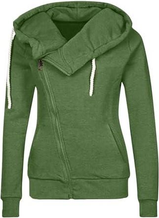 Generic Sweat-shirt &agrave; capuche pour femme - Veste de surv&ecirc;tement - Pull &agrave; capuche pour femme - Pull &agrave; capuche dhiver - Cardigan - Fermeture &eacute;clair lat&eacute;rale - V