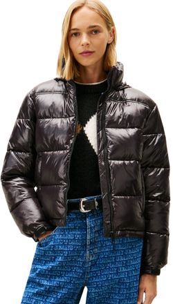Tommy Jeans Tjw Pckbl HD Ess Pffr Shiny Ext DW0DW22039 Daunenjacke, Schwarz (Schwarz), XS Damen, Schwarz (Schwarz), XS