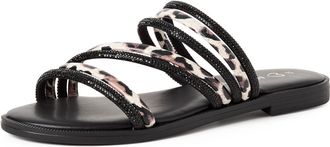 Marco Tozzi Damen Pantoletten mit Glitzerdetails Sommer, Schwarz (Black Comb), 36 EU