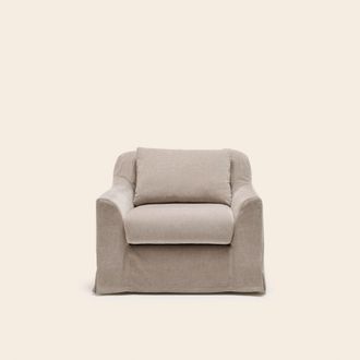 Madura Fauteuil Claribel Boston taupe glac&eacute; - BEIGE