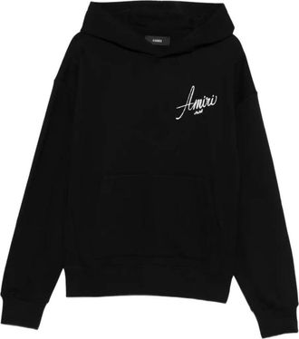 Amiri Homme, Sweatshirts et sweats &agrave; capuche, Noir, Taille: M Script Logo Sweat &agrave; capuche