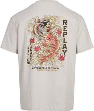 Replay T-shirt droit imprim&eacute; en coton