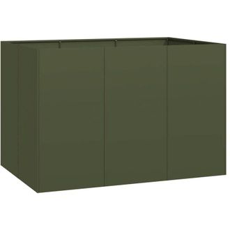 vidaXL Jardini&egrave;re vert olive 120x80x80 cm acier Vidaxl