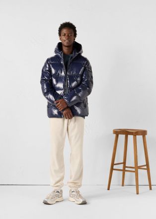 Jott Doudoune &agrave; capuche Grand Froid Marine Java laqu&eacute;e - Taille 3XL