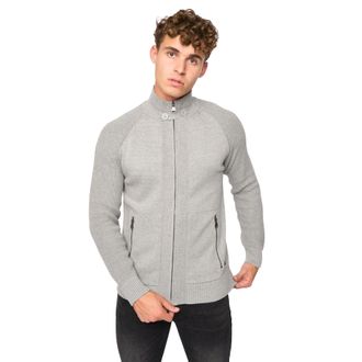 Crosshatch Birchin Pullover Durchgehender Rei&szlig;verschluss f&uuml;r Herren (Grau)