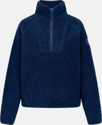 Derbe Derbe Damen Fleece Pullover Kuschelby Troyer Blau Teddy