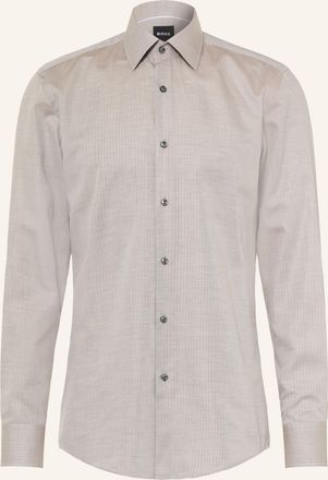 HUGO BOSS Hemd Hank Slim Fit braun