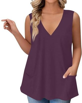 Generic Debardeur Femme Chic et &eacute;l&eacute;gant Chemisier sans Manche R&eacute;tro D&eacute;bardeur Crop Top Ete Haut Sexy Chic et Elegant Caraco Vetement Femme Ete Tee Shirt sans 