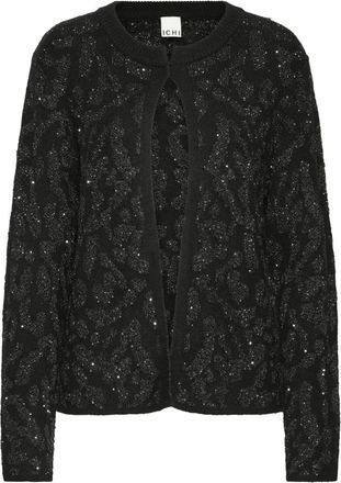 Ichi Ichi, Femme, Pulls, Noir, Taille: 38 FR Cardigan